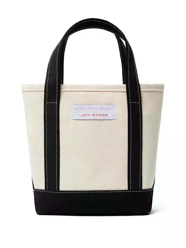 Stella McCartney Small Dog Print Canvas Tote Bag