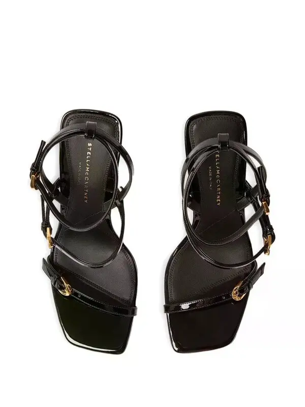 Stella McCartney Elsa Patent Buckle Heeled Sandals