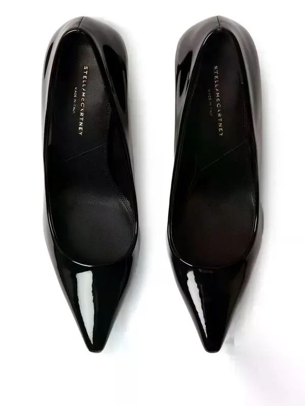 Stella McCartney 103mm Elsa Patent Pointed-toe Heeled Pumps - Black