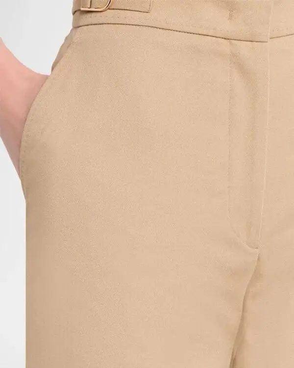 Gabriela Hearst Vesta Cotton Twill Flare Pants - Camel