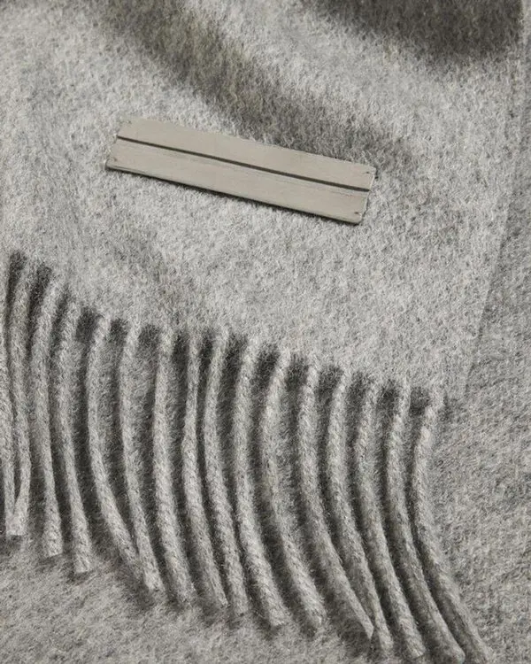 Zegna Apos;s Oasi Cashmere Scarf With Leather Brand Mark