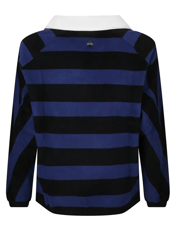 ADER ERROR Striped Polo Sweatshirt