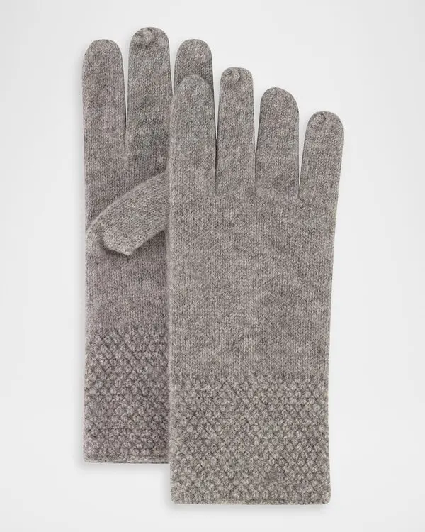 Gorski Cashmere Knit Gloves - Gray