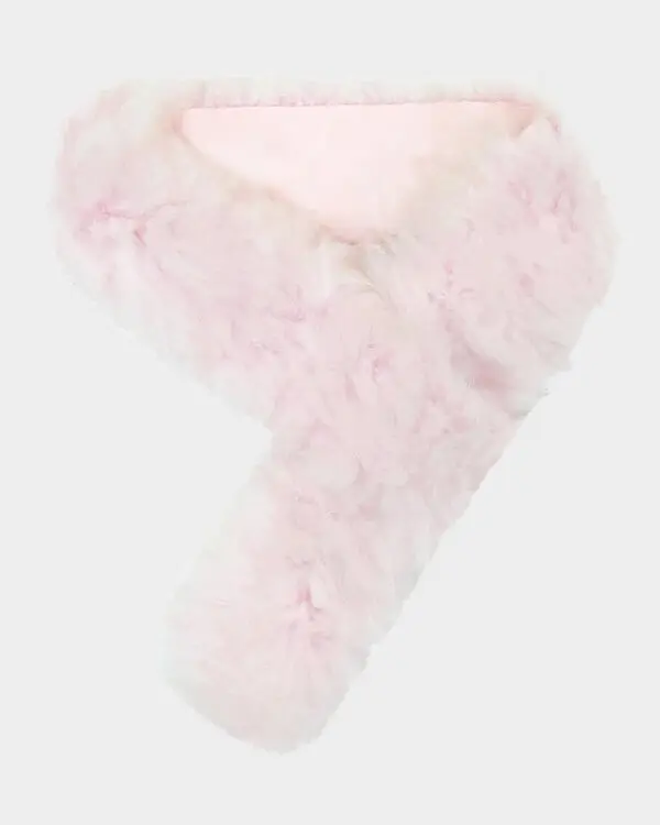 Gorski Knit Select Cashmere Goat Pull-through Scarf - Pink