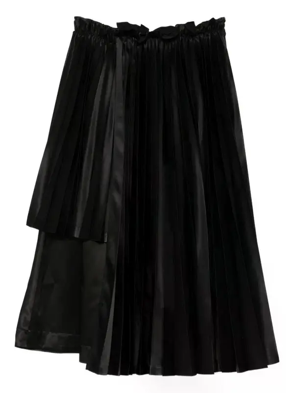 Noir Kei Ninomiya Pleated Asymmetric Midi Skirt