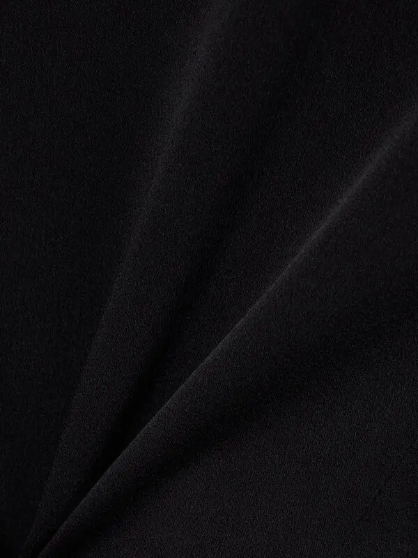 Alexander McQueen Cropped Cape-effect Satin-crepe Jacket