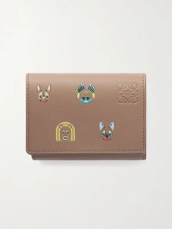 Loewe Louis Wain Cats Printed Leather Wallet - Neutrals