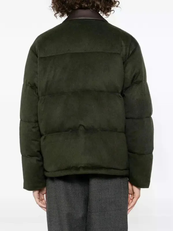 Auralee Flannel Down Jacket - Green