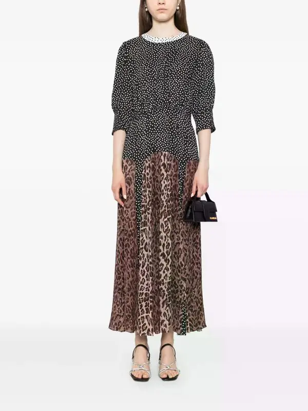 Rixo Meg Leopard Midi Dress