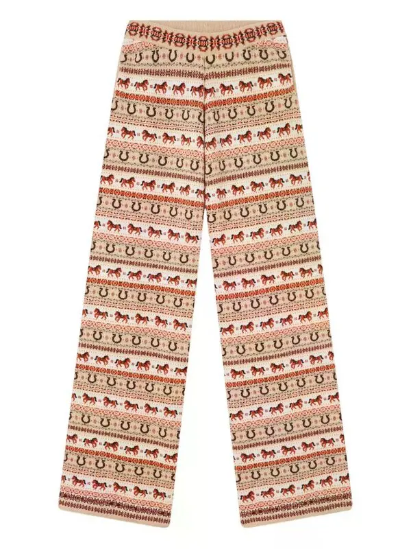 Stella McCartney Fair Isle Patterned Trousers - Neutrals