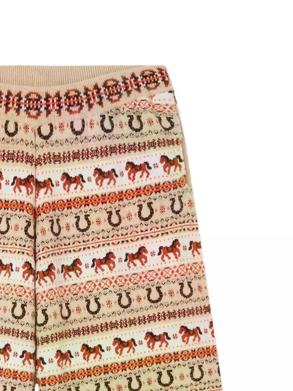 Stella McCartney Fair Isle Patterned Trousers - Neutrals