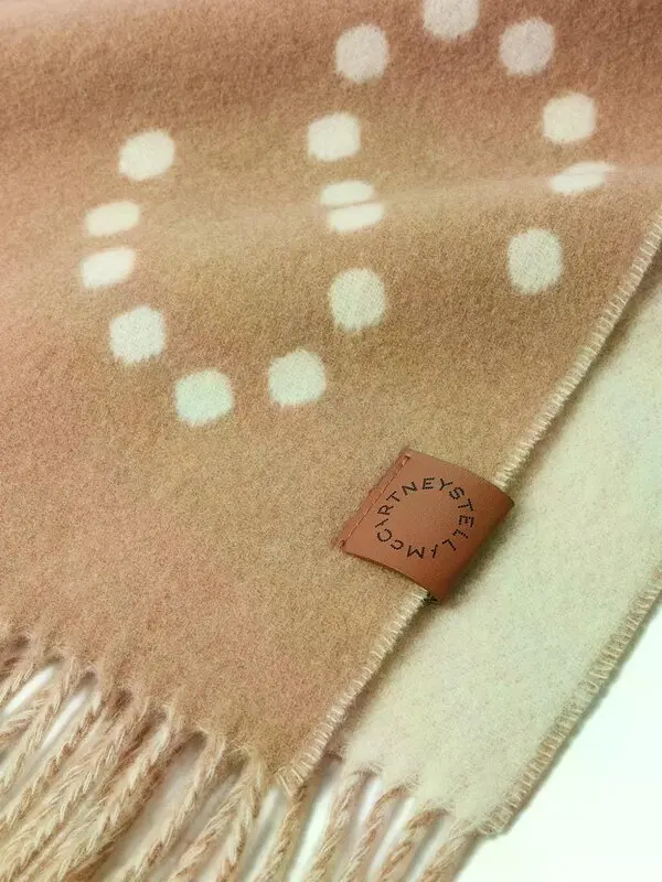 Stella McCartney Logo Fringe Scarf - Neutrals