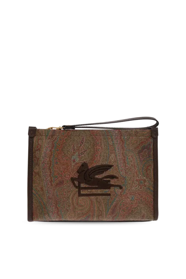 Etro Patterned Clutch - Brown