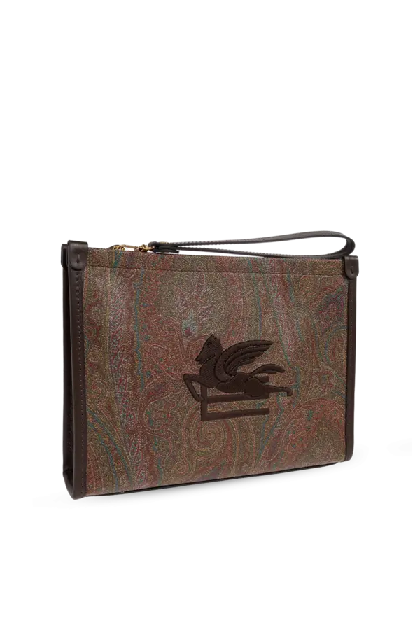 Etro Patterned Clutch - Brown