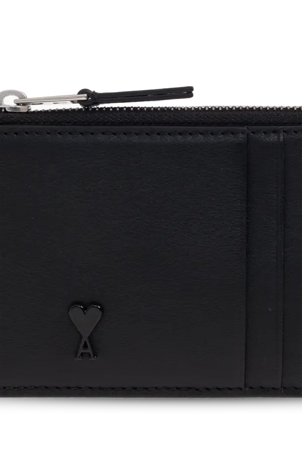 AMI Paris Leather Card Holder