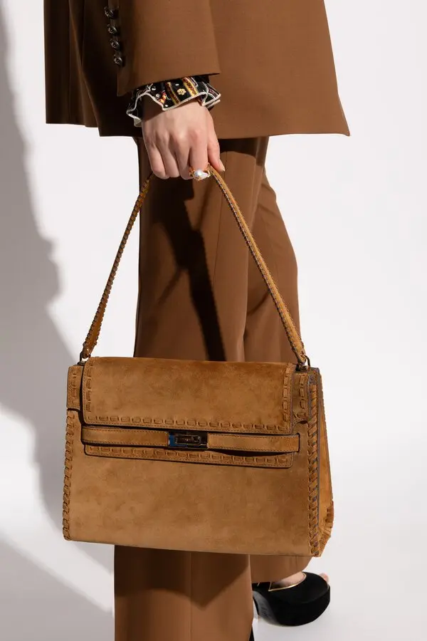 Tory Burch Lee Radziwill Shoulder Bag - Brown