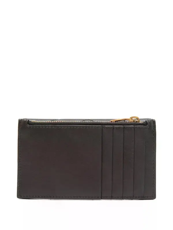 Saint Laurent Cassandre Matelassé Leather Wallet - Grey