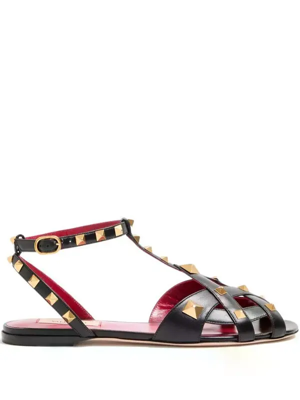 Valentino Garavani Studdy Kidskin Sandals - Black