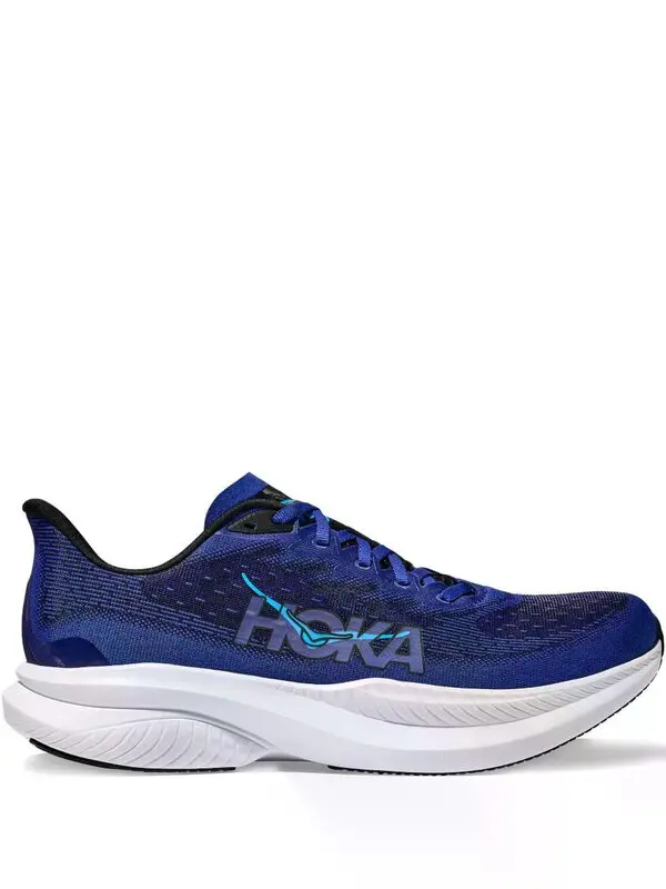 HOKA® Mach 6 Logo-print Sneakers - Blue