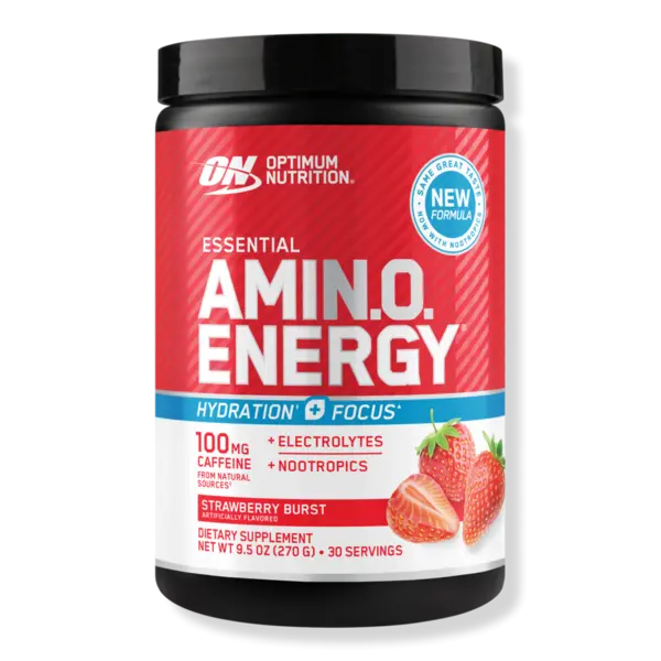 OPTIMUM NUTRITION Amino Energy + Focus Powder Strawberry - One-color