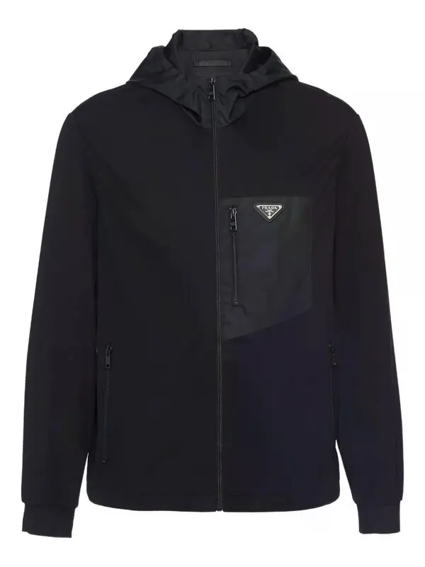 Prada Hooded Zip-front Re-nylon Jacket