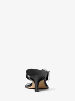 Michael Kors Rowen Leather Thong Sandal - Black