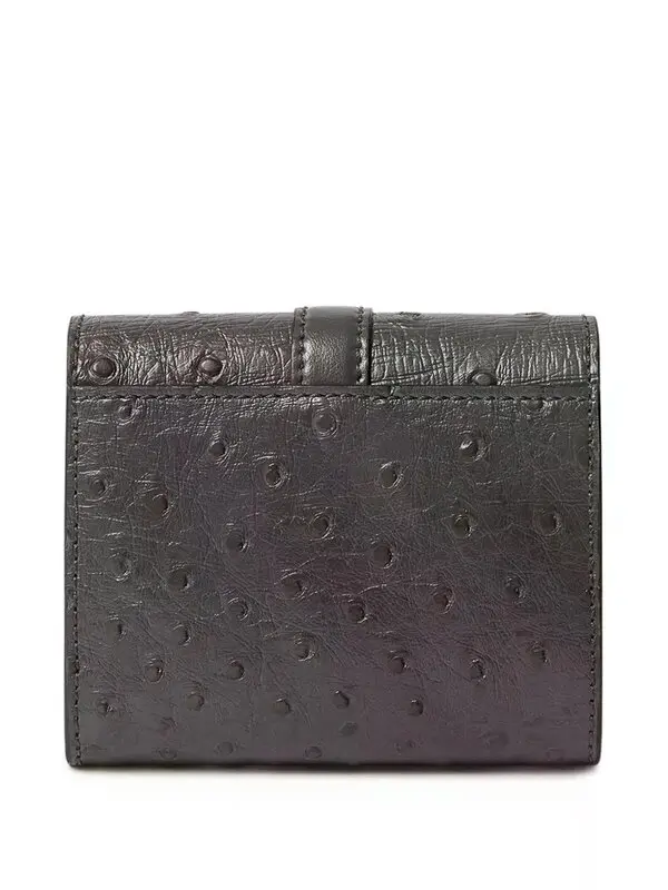 Stella McCartney Ryder Padlock-detail Textured Bi-fold Wallet - Grey