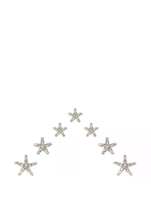JENNIFER BEHR Crystal Star Vespera Hair Magnets - Silver