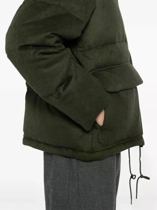 Auralee Flannel Down Jacket - Green