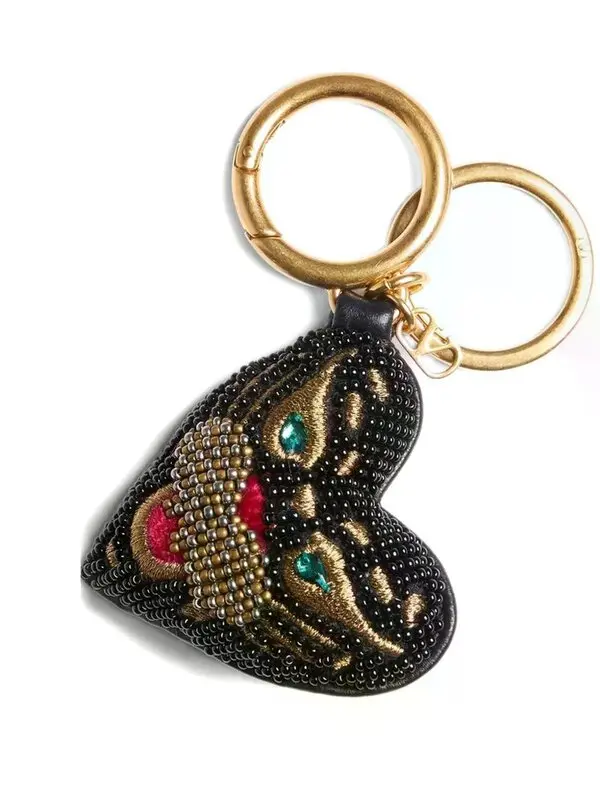 Valentino Garavani Coeur De Chat Bag Charm - Black