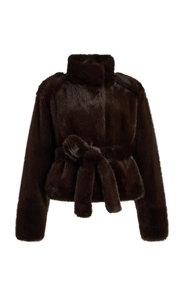 DARKPARK Hunter Faux Fur Jacket - Brown