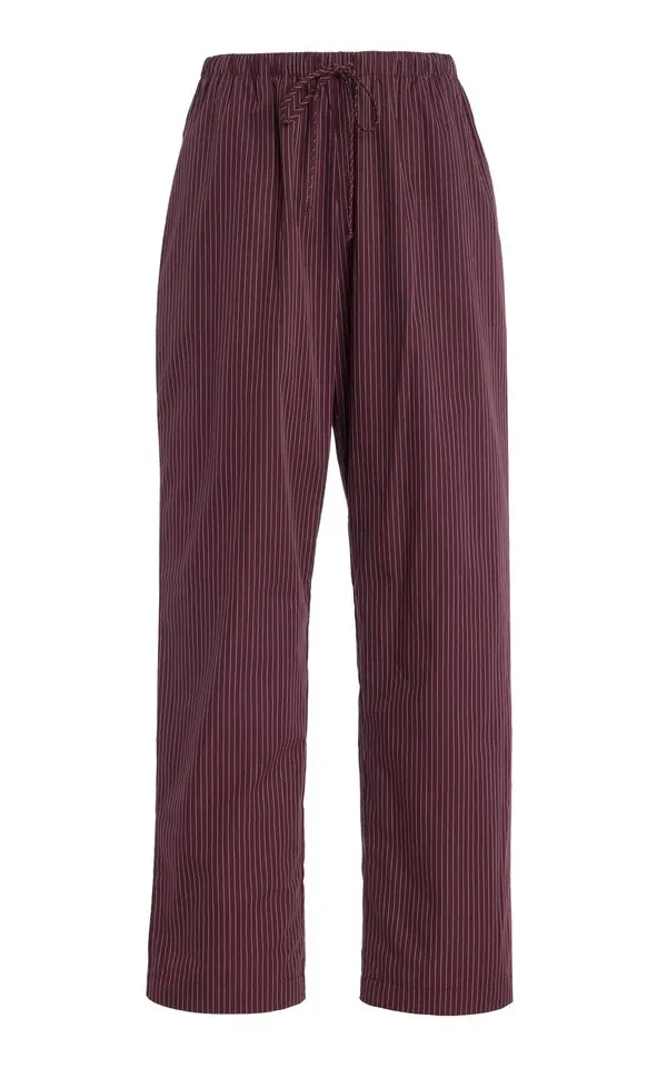LESET Yoshi Striped Cotton-blend Pants - Pink