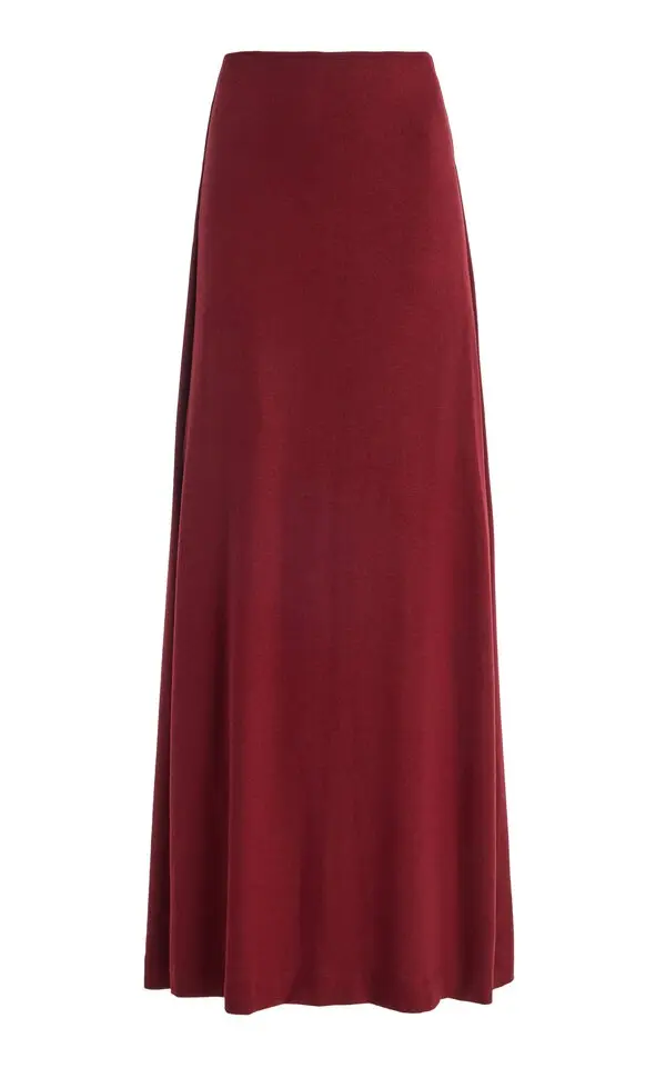 LESET Lauren High-waist Maxi Skirt - Red