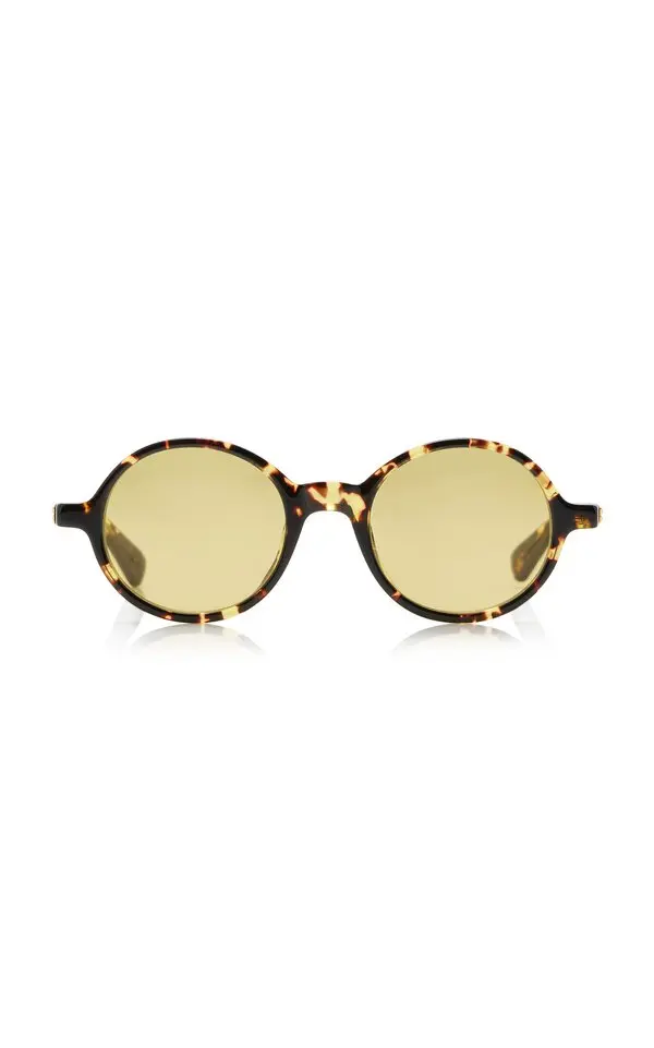 Bottega Veneta Round-frame Acetate Sunglasses - Brown
