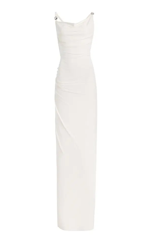 Coperni Jersey Maxi Dress With Logo Detail