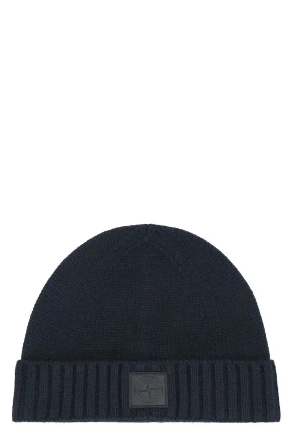 Stone Island Cashmere Hat - Blue