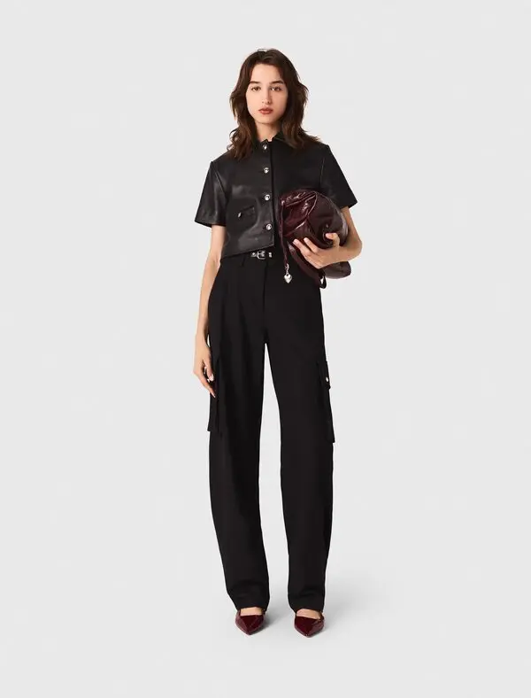 Maje Wool-blend Cargo Trousers