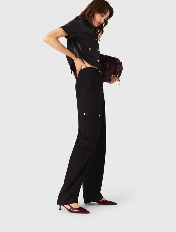Maje Wool-blend Cargo Trousers