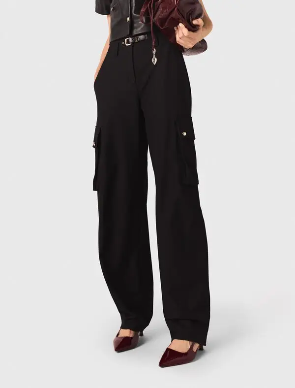Maje Wool-blend Cargo Trousers
