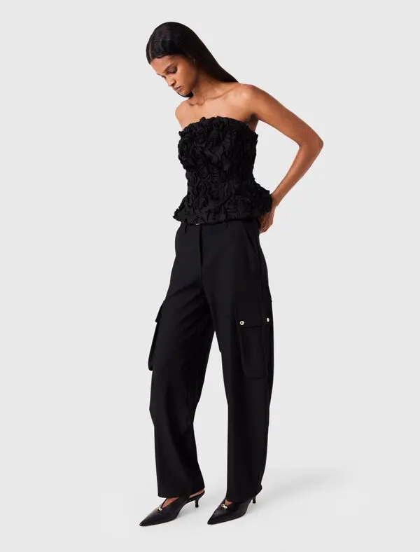 Maje Wool-blend Cargo Trousers