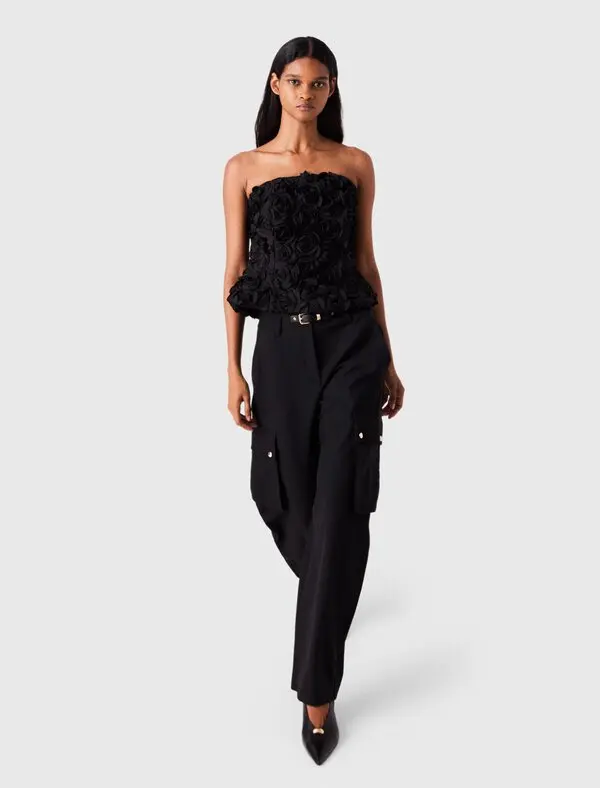 Maje Wool-blend Cargo Trousers