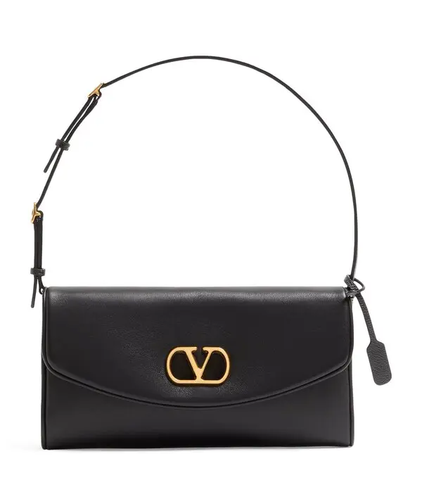Valentino Garavani Leather Shoulder Bag - Black