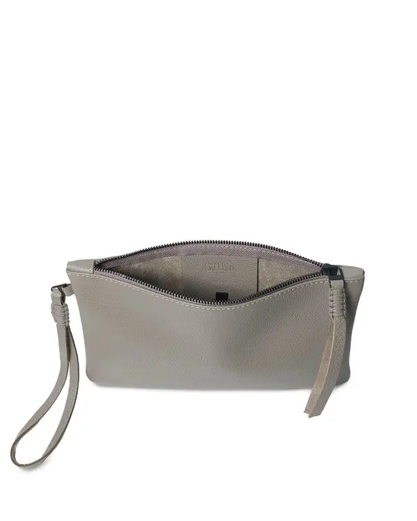 Callista Slim Grained Leather Pochette