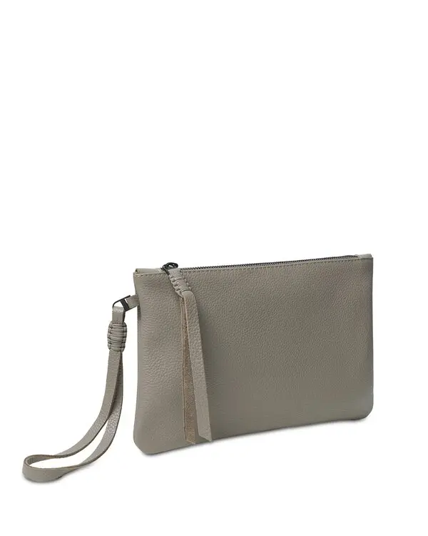 Callista Slim Grained Leather Pochette