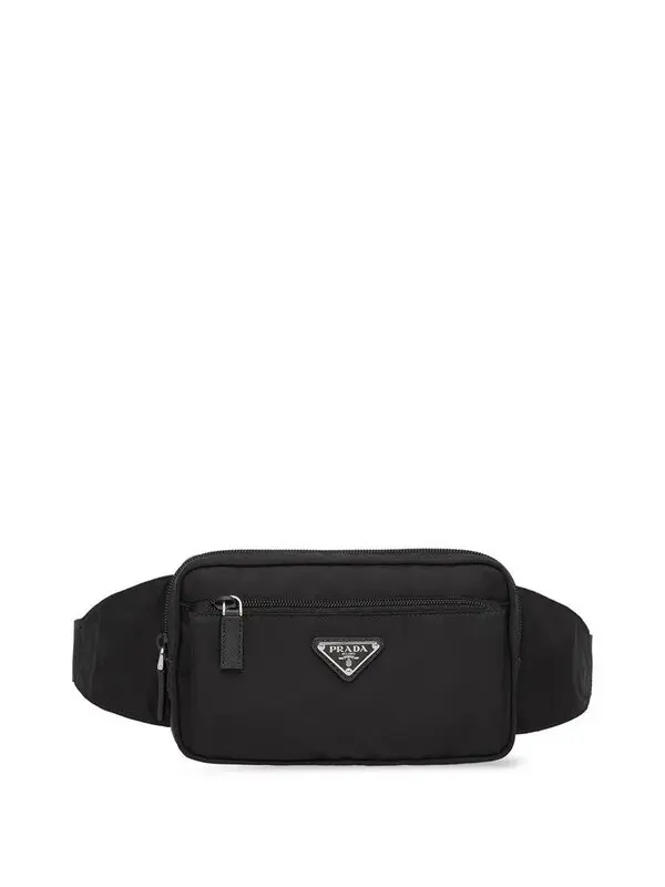 Prada Re-nylon And Saffiano Leather Belt Bag - Black