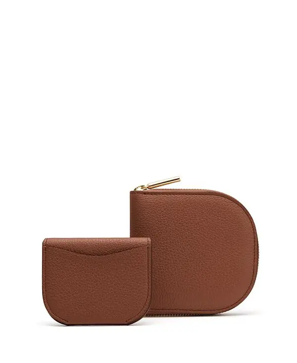 Cuyana Duo Small Zip Wallet - Dark Chestnut