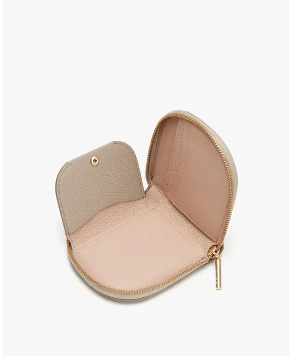 Cuyana Duo Small Zip Wallet - Stone