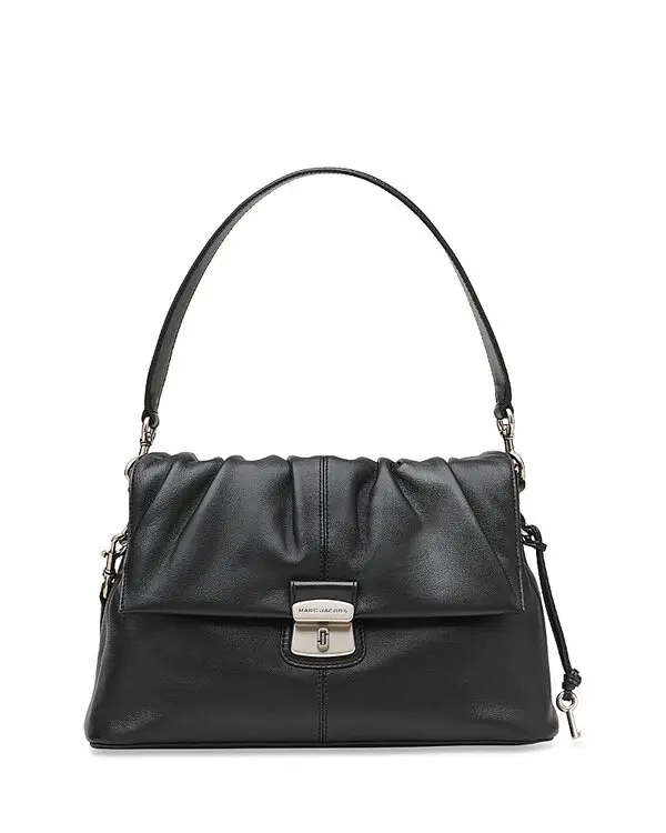 Marc Jacobs The Cristina Leather Messenger Crossbody - Black