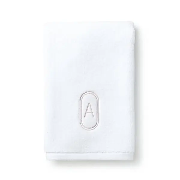 DOMANI HOME Monogram Guest Towel, A - White