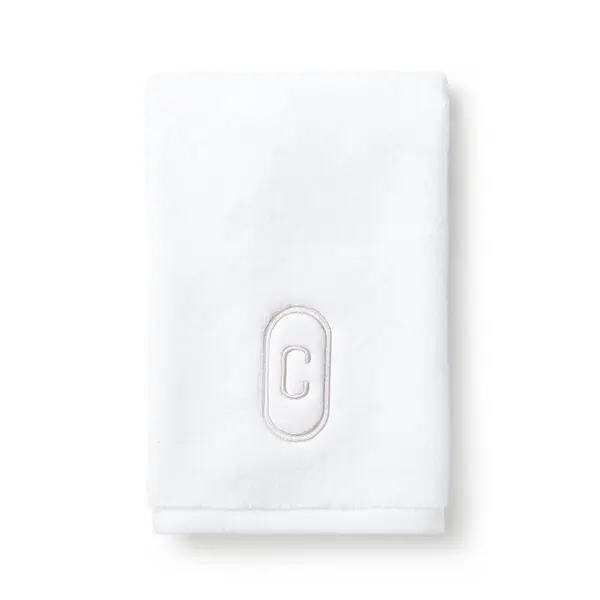 DOMANI HOME Monogram Guest Towel, C - White